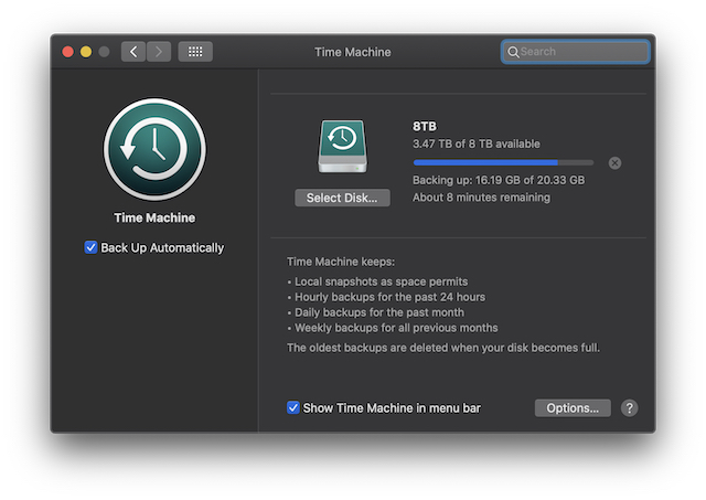 Backup from Time Machine of iMac | 김형태교수의 세상사는 이야기